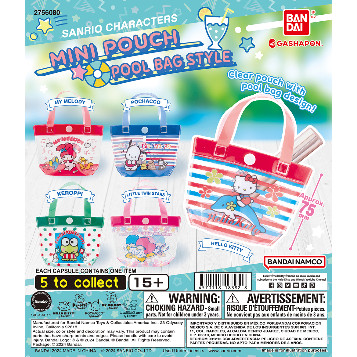 SANRIO CHARACTERS MINI POUCH POOL BAG STYLE – Sparetime